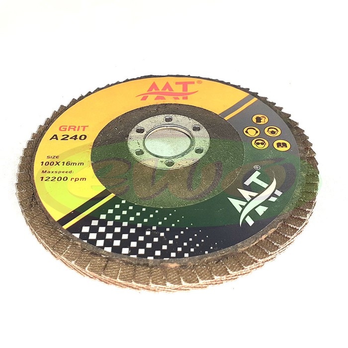 Jual EWO Flap Disc Grit #240 / Amplas Susun 4 Inch Mata Gerinda Tumpuk ...
