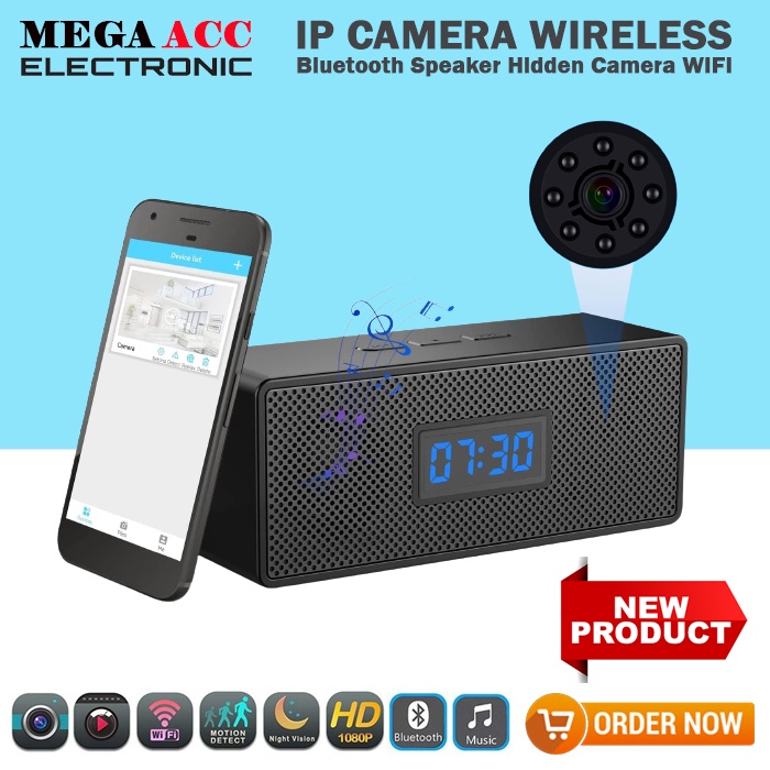 Jual Ip Camera - Bluetooth Speaker Hidden Camera Wifi HD 1080P Night ...
