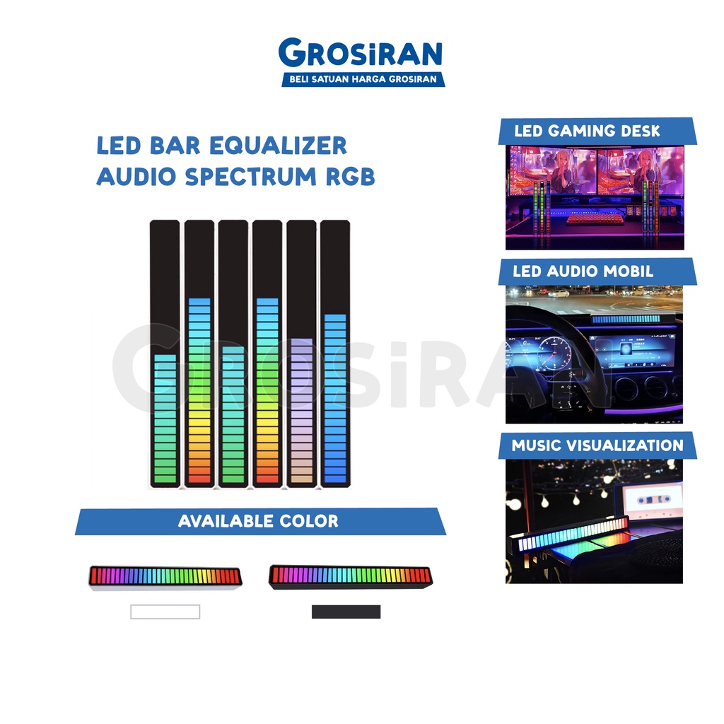Jual LED Bar RGB Gaming Room Equalizer Strip Spectrum Audio Indicator Lampu Sensor Suara Hiasan ...
