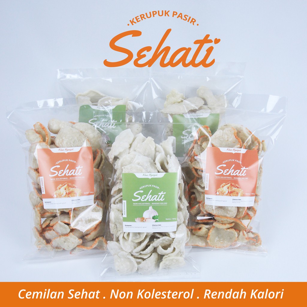 Jual Kerupuk pasir non kolesterol rendah kalori SEHATI snack diet ...