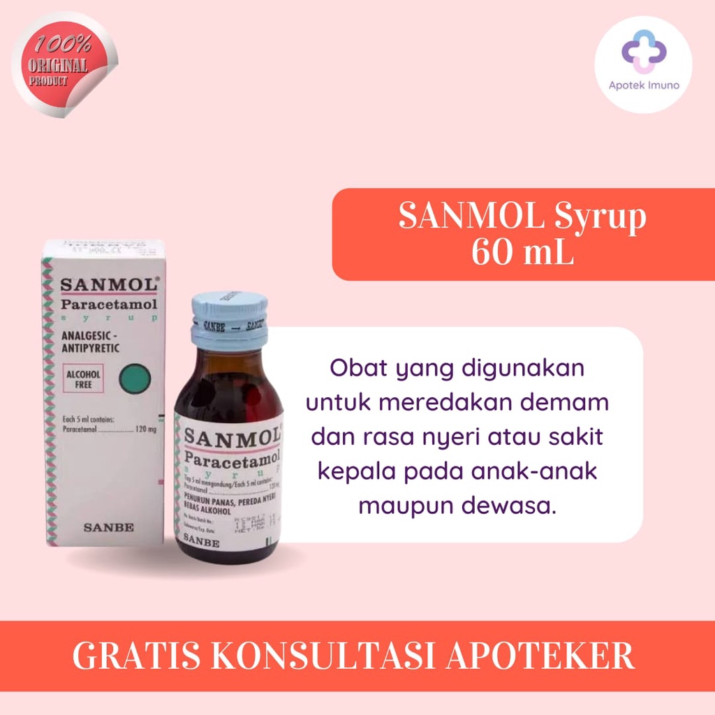 Jual SANMOL Syrup 60mL | Shopee Indonesia