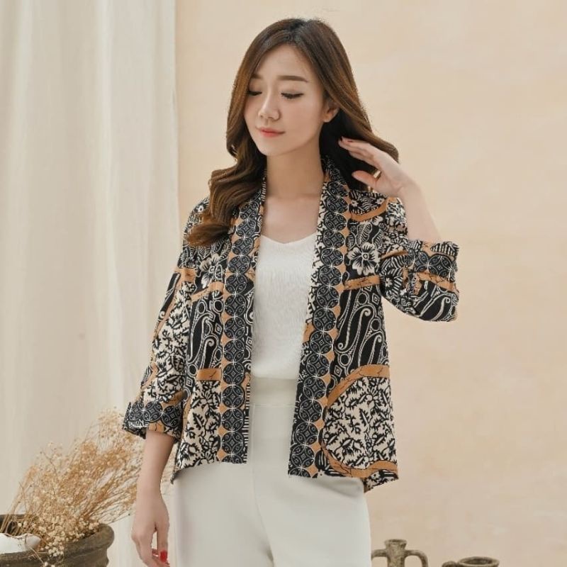 Jual BLAZER BATIK/ OUTER BATIK WANITA MODERN Indonesia|Shopee Indonesia