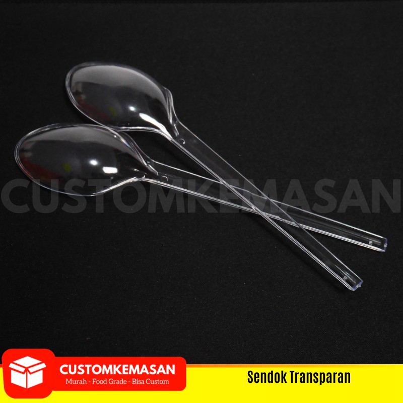 Jual Sendok Plastik Transparan isi 25 pcs / Sendok Makan / Sendok ...
