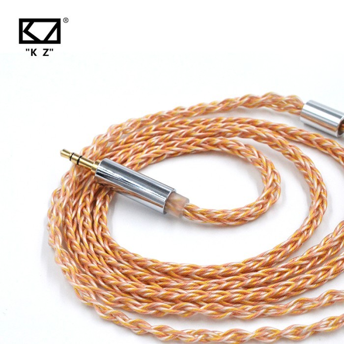 Jual KZ 8 Cores Gold Silver Cube Mixed Upgrade Cable Non Mic | Shopee ...