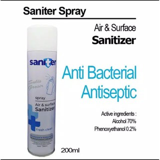 Saniter Air & Surface Sanitizer Spray Antibacterial 200 - 400 ml ...