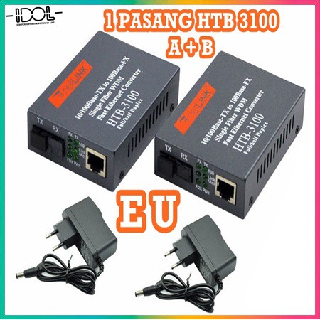 Jual Netlink HTB 3100 10-100 Mbps Sepasang AB fiber optic optik media ...