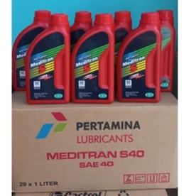 Jual OLI Pertamina MEDITRAN S SAE-40 1 Liter HARGA 1 BOX / DUS / KARTON ...