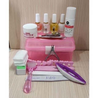 Jual menicure pedicure set 19pcs tool box meni pedi set | Shopee Indonesia