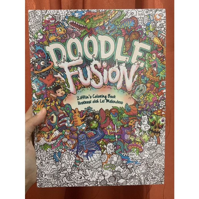 Jual Art Therapy Colouring Book Doodle Fusion Adult Coloring Book Buku ...