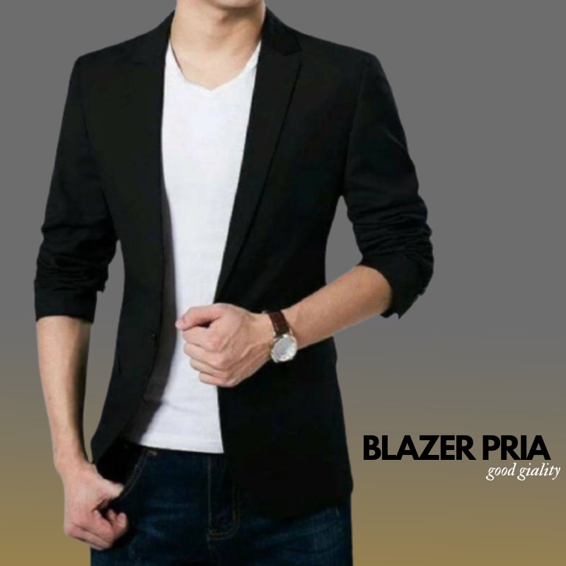 Jual Jas Formal pria / Jaz Nikah / Jaz Wisuda / Jaz Hitam Pria Jas Blazer Slimfit Pria Original ...