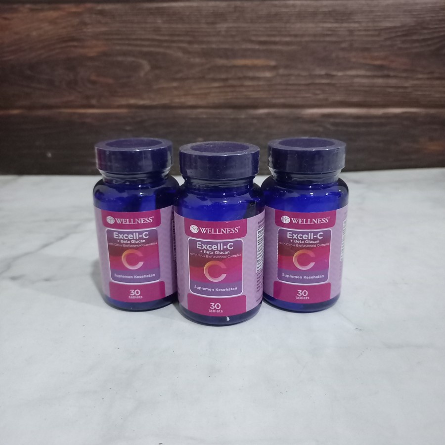 Jual Wellness Excel C + Beta Glucan 30 Tablet Vit C Excel Vitamin C ...
