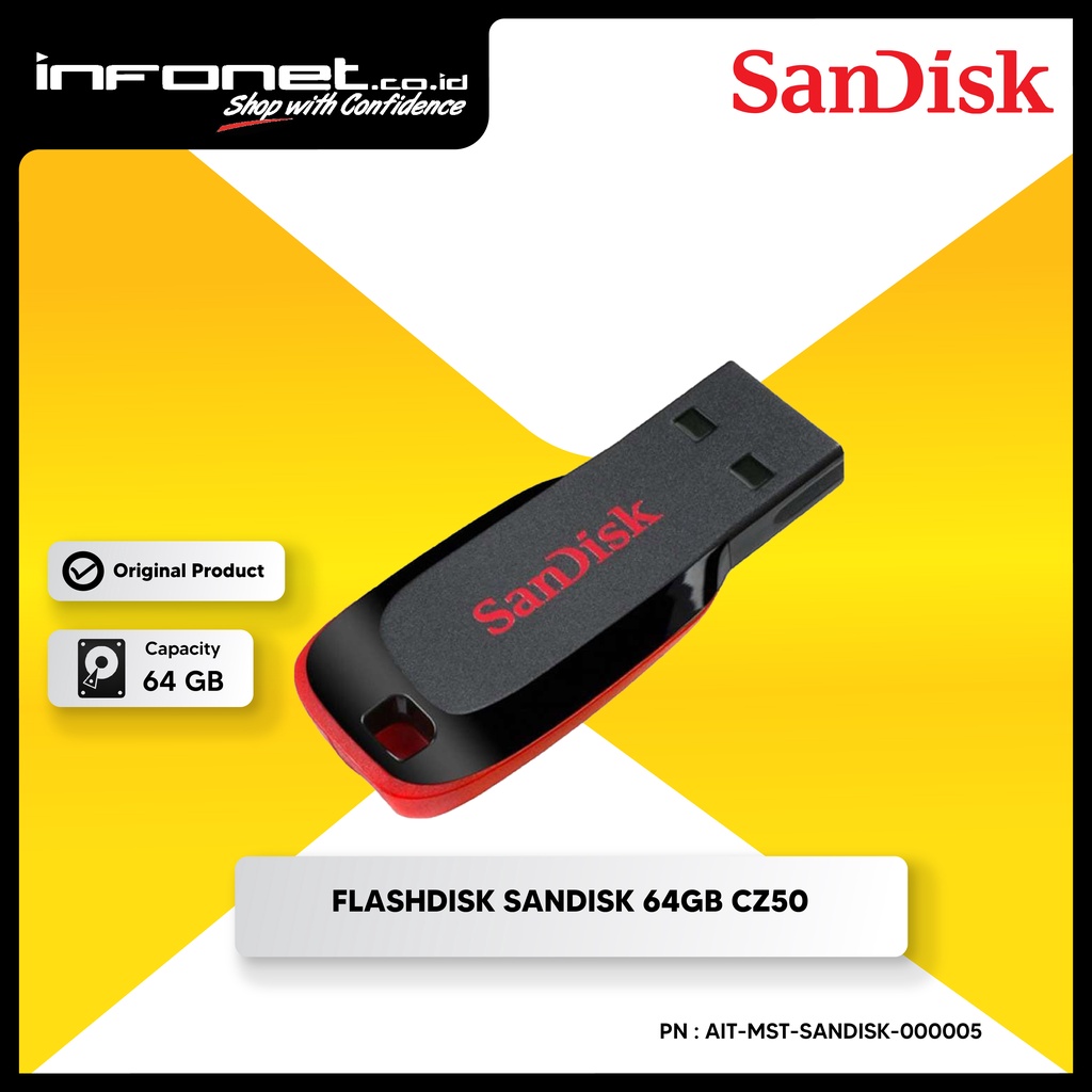 Jual FLASHDISK SANDISK 64GB CZ50 | Shopee Indonesia