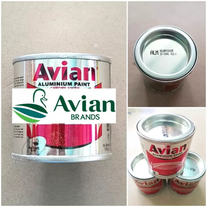 Jual Cat Avian Aluminium Paint Chrome Finish/Bronze Perak 200 cc ...