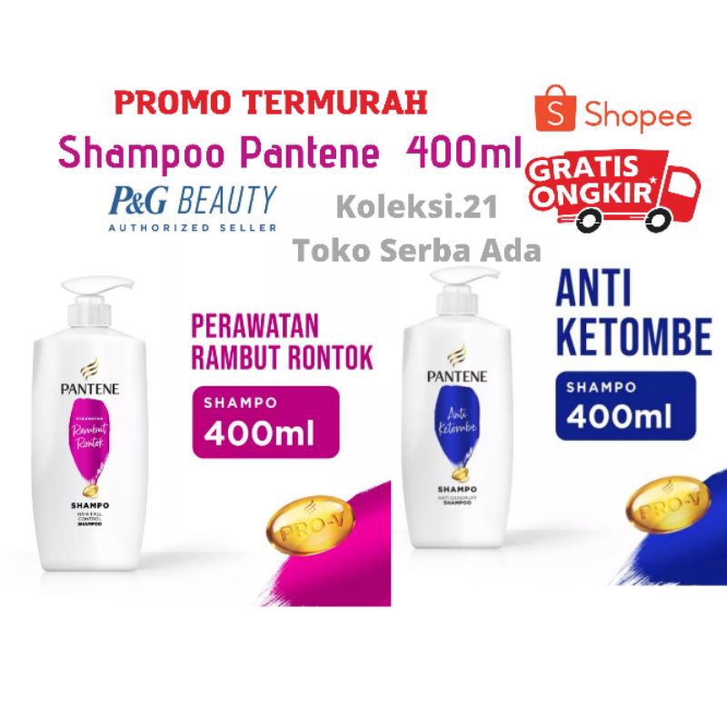 Jual Shampoo Pantene Perawatan Rambut Rontok / Anti ketombe 400 ml ...