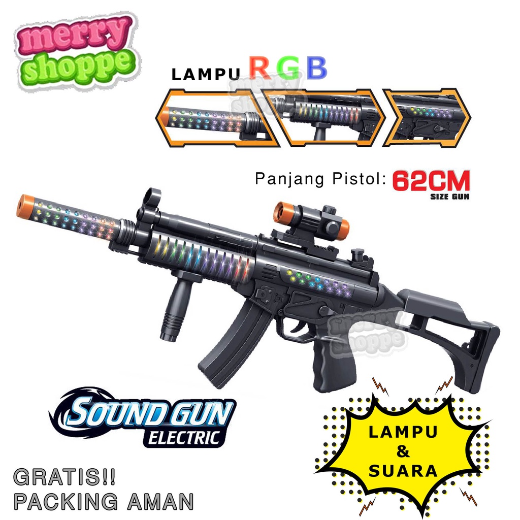 Jual Mainan Pistol Senapan Dengan Suara dan Lampu RGB | Shopee Indonesia