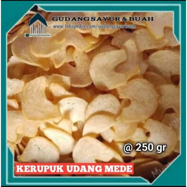 Jual Kerupuk Udang Mede Bengkok Mentah Per 250 Gram Indonesia Shopee