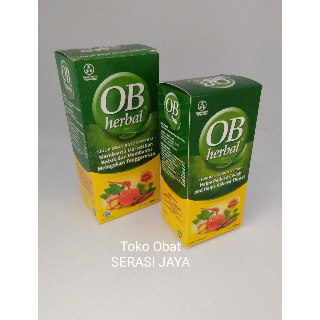 Jual OB Herbal plus Madu Syrup 60 ml &100 ml Obat Batuk Anak & Dewasa ...