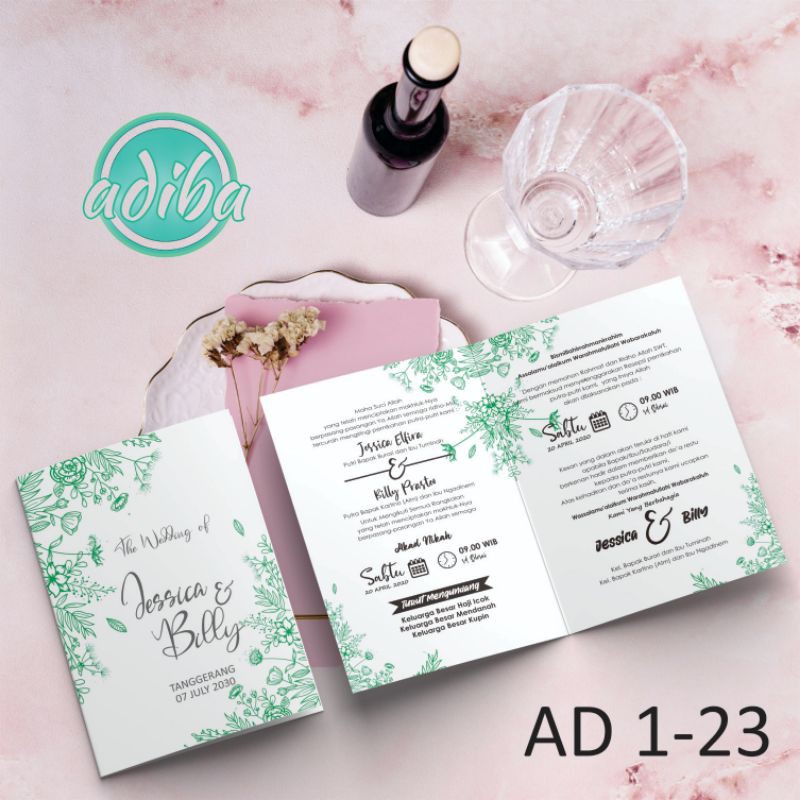 Jual CETAK CEPAT UNDANGAN PERNIKAHAN TASYAKURAN WISUDA Modern Kekinian ...
