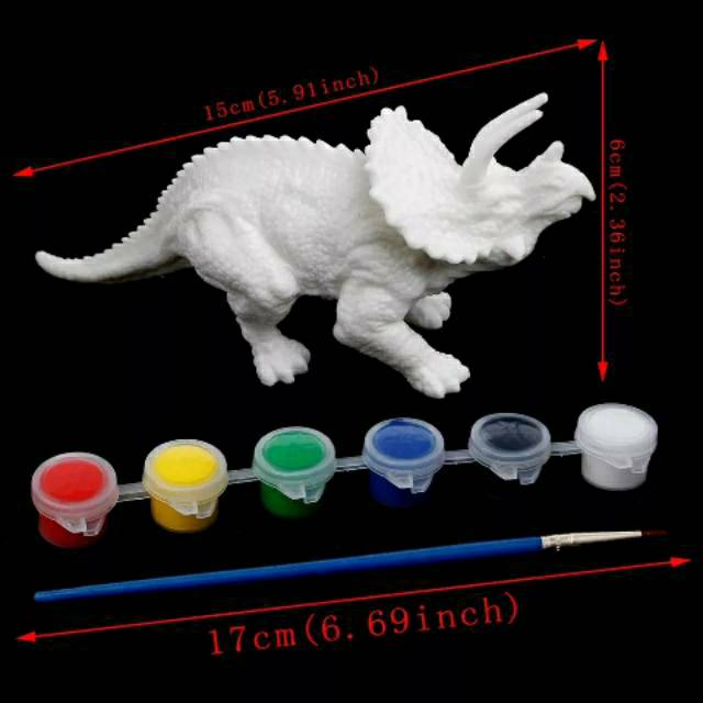 Mainan Anak Dino Paint Kit Set Paket Melukis Dinosaurus DIY Set ...