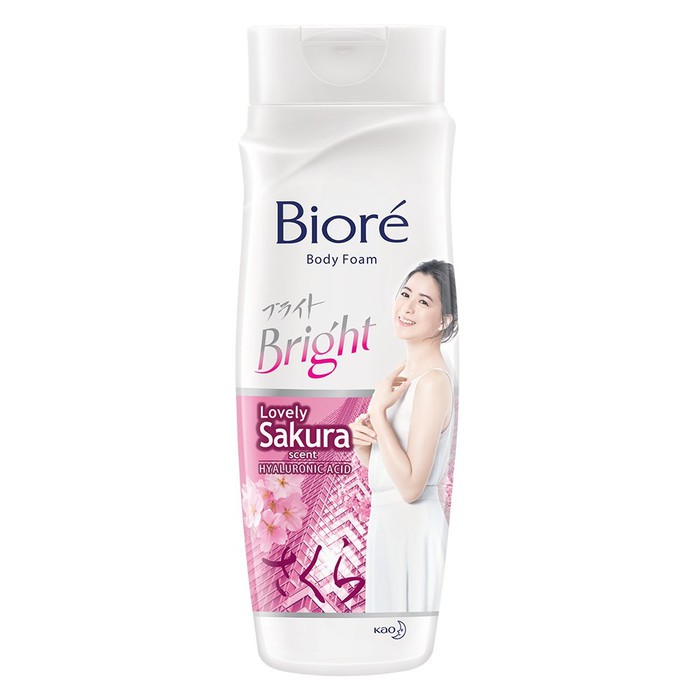 Jual Biore Body Foam Bright Lovely Sakura Botol 220ml - Sabun Mandi Cair | Shopee Indonesia