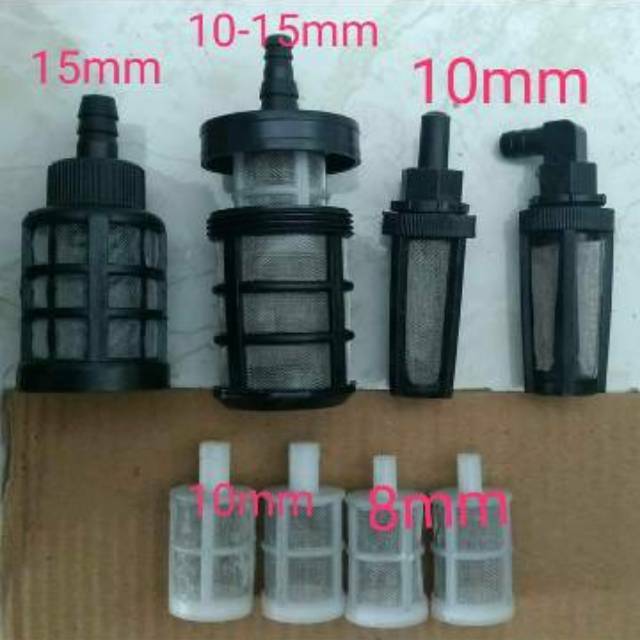 Jual Strainer Filter selang 3/8 atau 5/16 saringan pompa air DC cuci ...