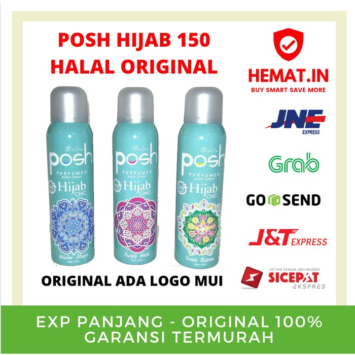 Jual POSH HIJAB SPRAY PARFUM POSH WANITA ORIGINAL ADA LOGO MUI PARFUM ...