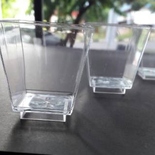 Jual Cup wadah pudding petak cute mini mangkok pudding unik plastik ...
