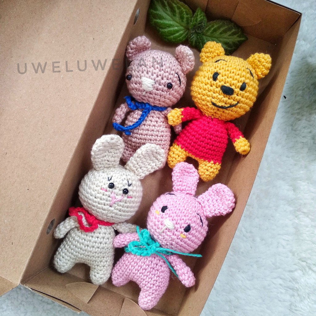 Jual [Ready Stock] Small amigurumi - Boneka rajutan - Beruang - WInnie ...