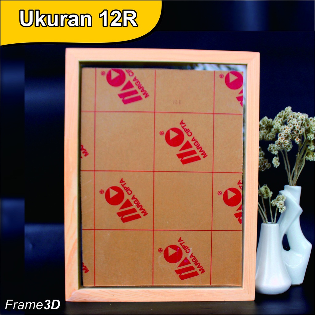 Jual Pigura/Frame/Bingkai 3D kayu ukuran 12R(30x40) rongga 7cm | Shopee Indonesia