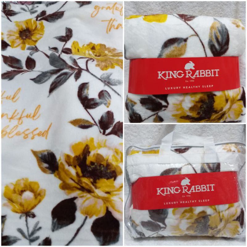 Jual King Rabbit Thermal Blanket Selimut Fleece 150 x200 cm | Shopee ...
