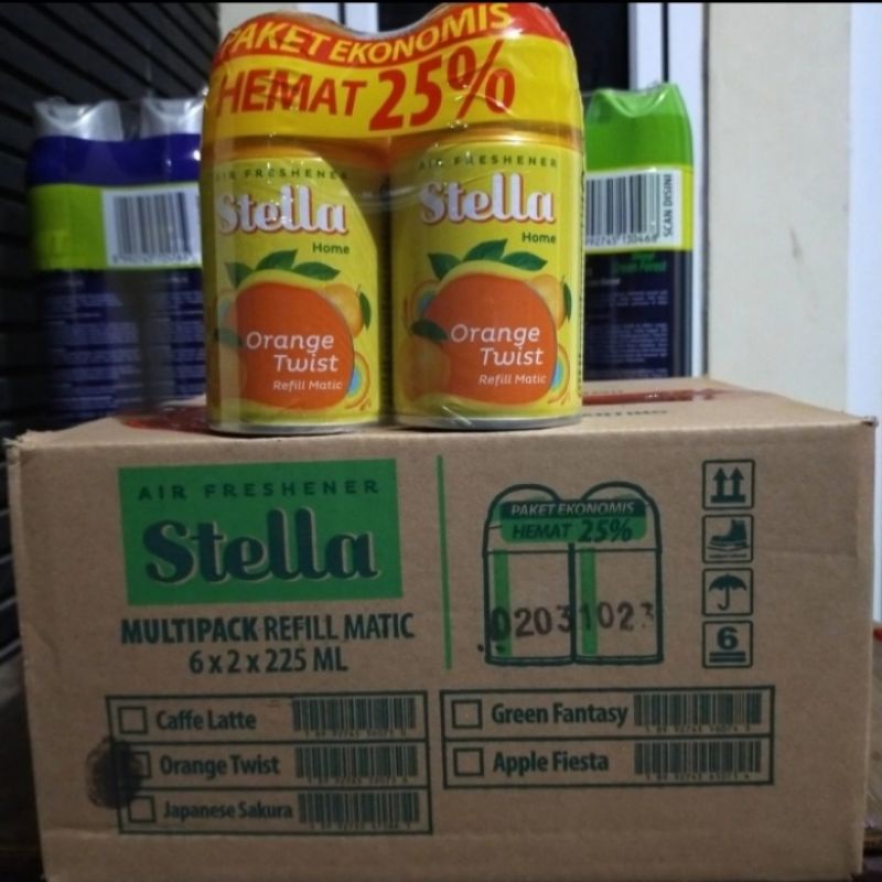 Jual STELLA REFILL MATIC 225ML ORANGE TWIST 1 DUS ( 12PCS ) Indonesia ...