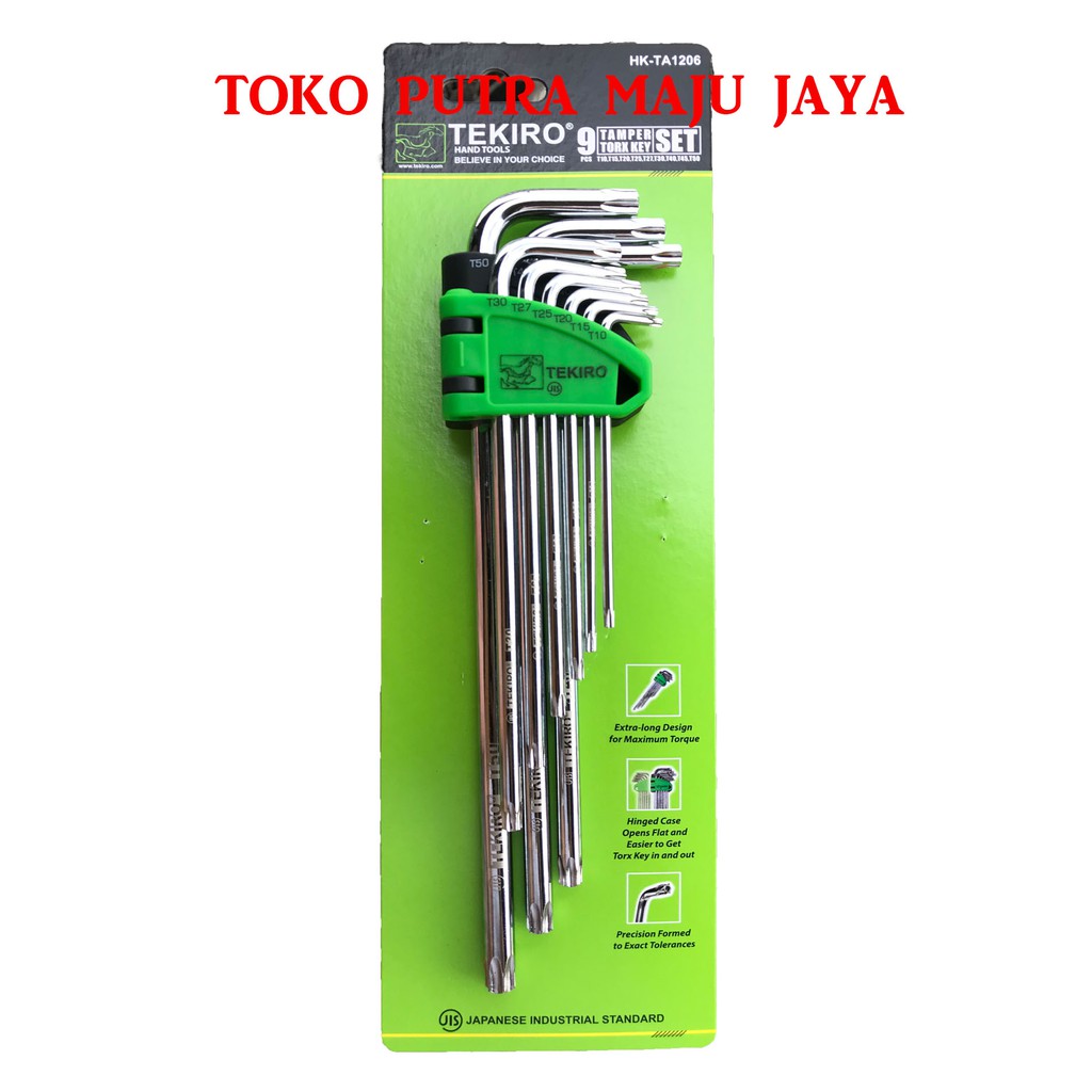 Jual KUNCI L BINTANG TEKIRO (LUBANG) 9PCS/TAMPER TORX KEY SET 9PCS TEKIRO | Shopee Indonesia