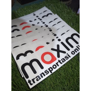 Jual STIKER DRIVER MAXIM TRANSPORTASI ONLINE HITAM MERAH CUTTING ...