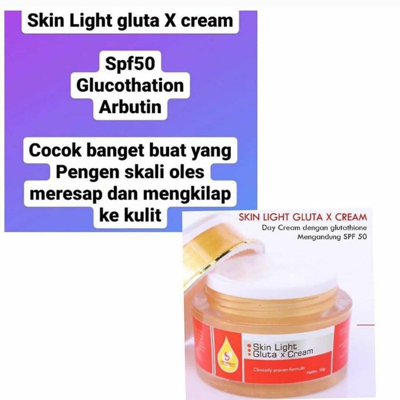 Jual skini light gluta x cream | Shopee Indonesia