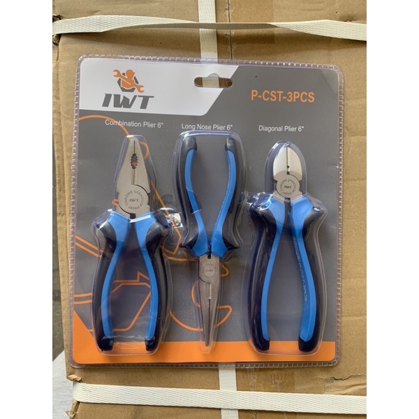 Jual Paket Tang IWT 6 inch (3 pcs) Tang Kombinasi, Lancip, Potong HEAVY DUTY Japan | Shopee ...