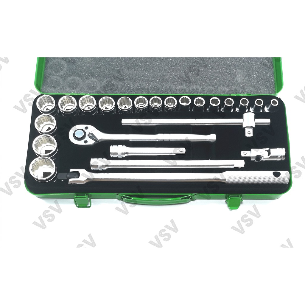 Jual Tekiro Kunci Sok Set BOX BESI 24pc 12PT 8-32mm 1/2"DR Box Besi Sock Set 24pc Tekiro soket ...