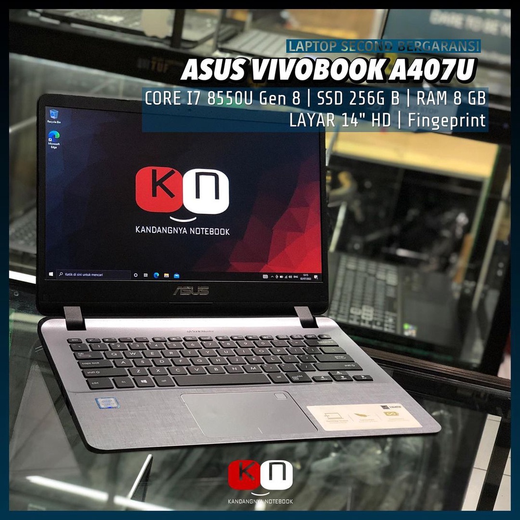 Jual Asus Vivobook A407UF i7 8550U 8GB SSD 512GB Layar 14 HD Slim ...