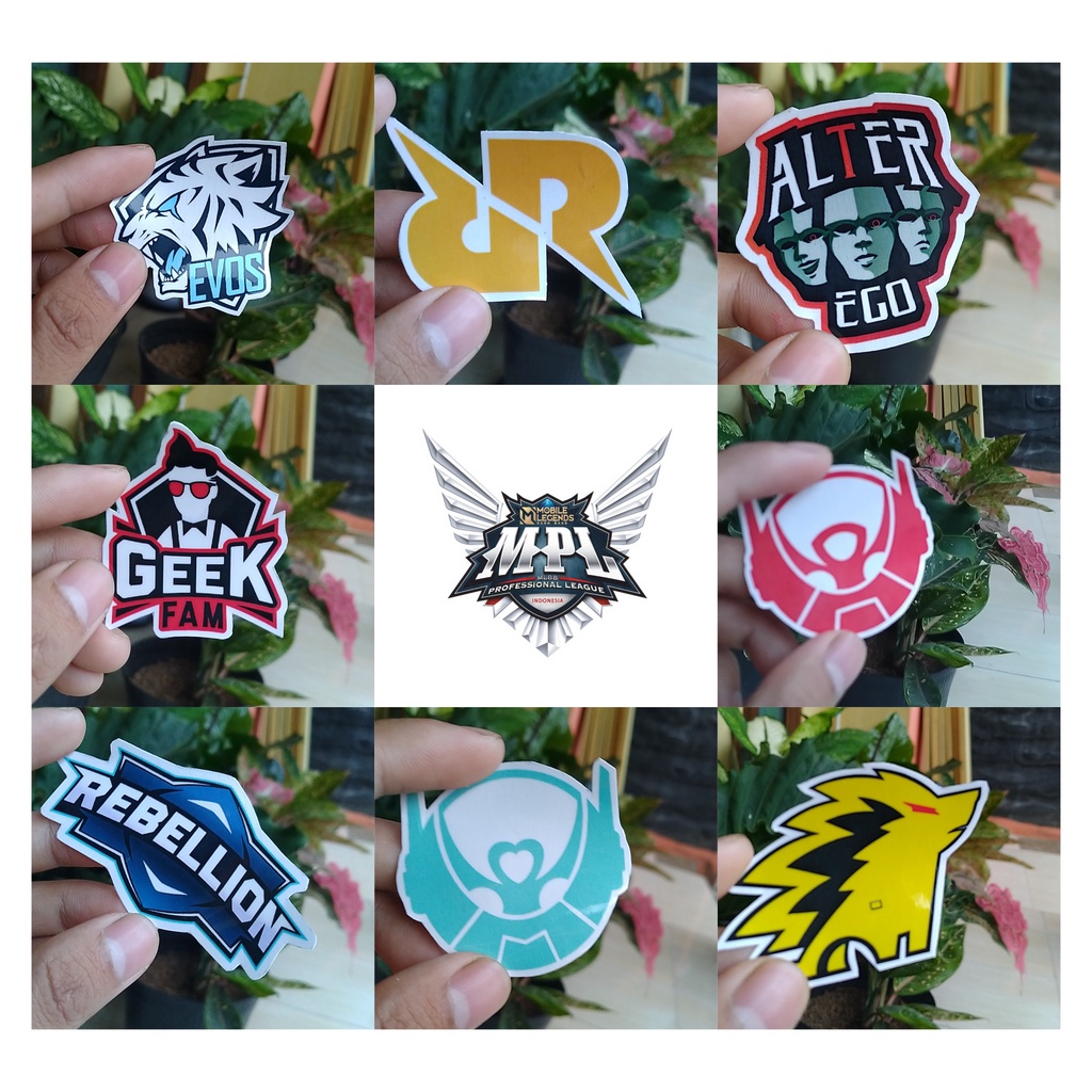 Jual Promo Sticker Stiker MPL tanpa potong ( Tim Esport, BTR, ONIC ...