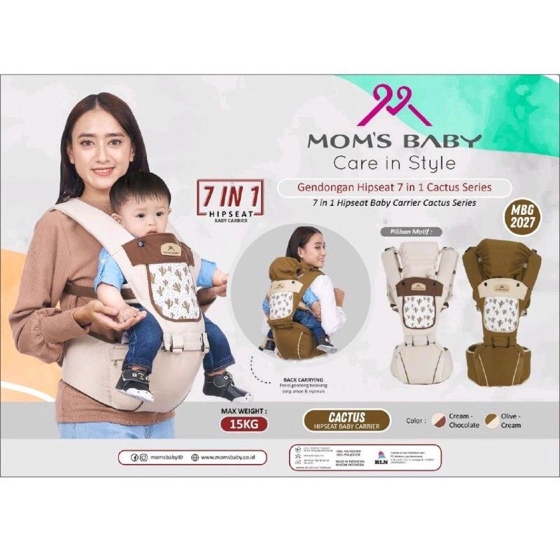 Jual Moms Baby Gendongan Hipseat Cactus Series MBG2027 | Shopee Indonesia