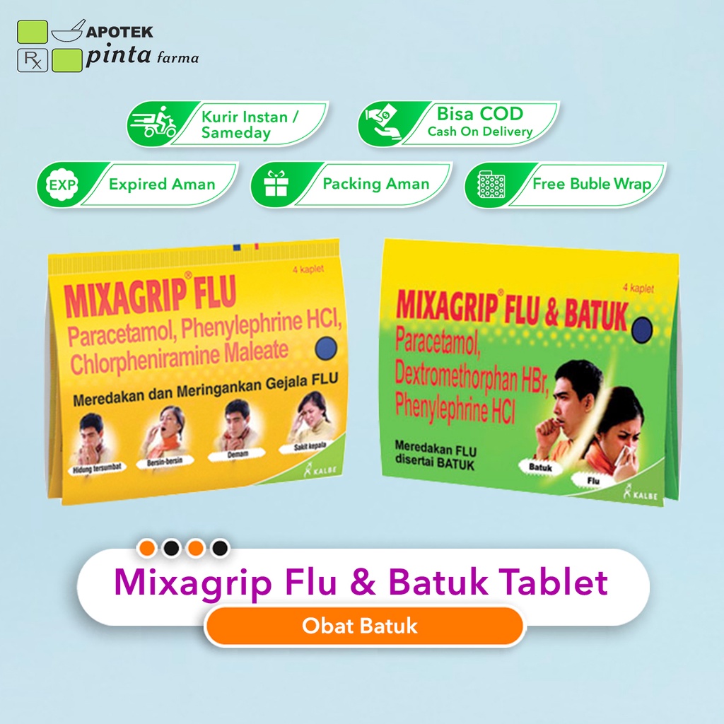 Jual Mixagrip Flu Dan Batuk 4 Kaplet | Shopee Indonesia