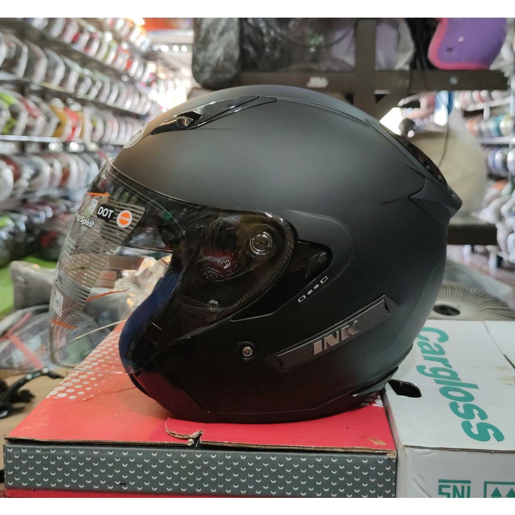 Jual Helm INK METRO Solid Halface Double visor ( 2 Visor ) Original ...