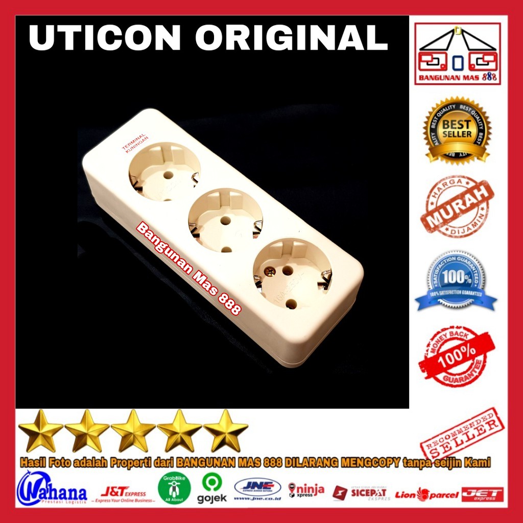Jual Stop Kontak Uticon 3 Lubang - Terminal UTICON - Stop kontak utikon | Shopee Indonesia