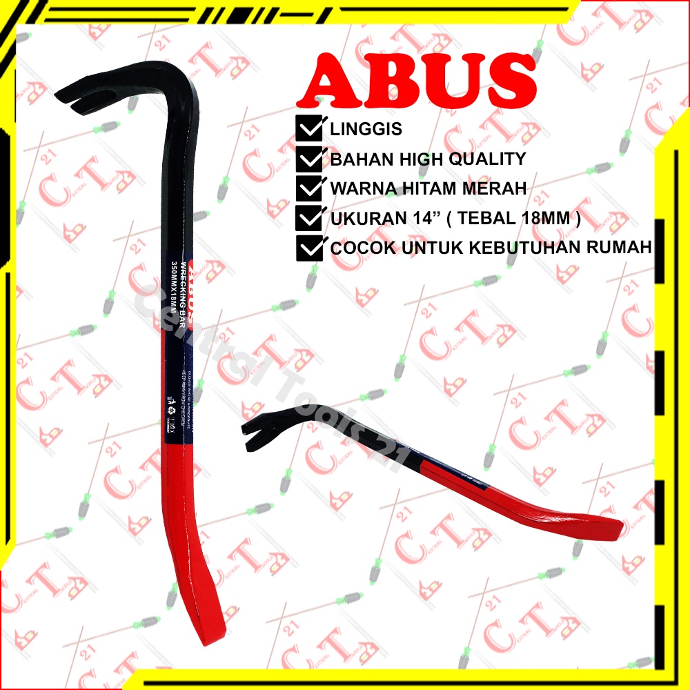 Jual Linggis Lingis Alat Pencabut Paku Crowbar 18 Inch Abus | Shopee ...
