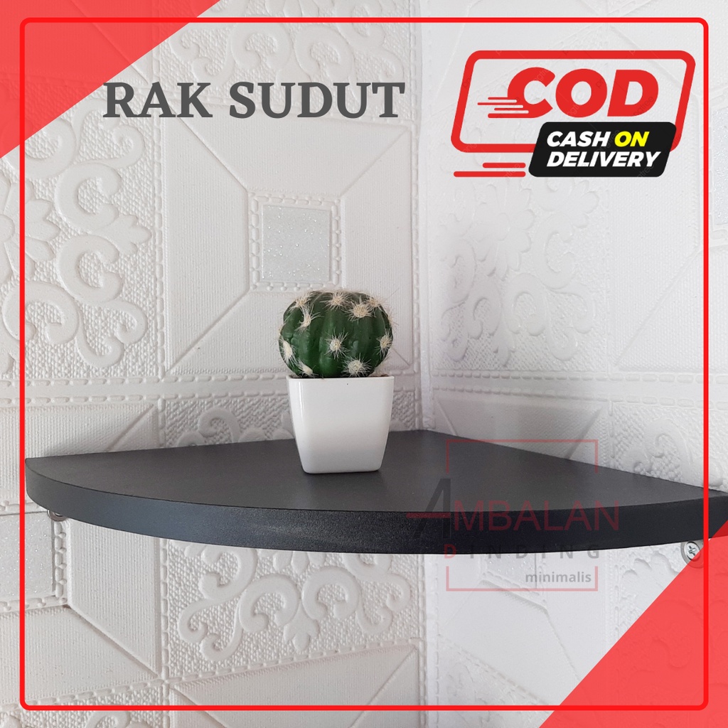 Jual Rak Sudut Tempel Dinding Ukuran 20cm Ambalan Rak minimalis Sudut ...