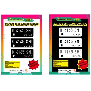 Jual Sticker Plat Nomor Motor ( real size) | Shopee Indonesia