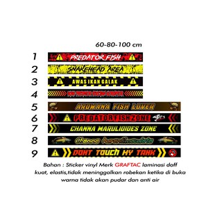 Jual sticker akuarium stiker aquarium sticker predator fish sticker ...