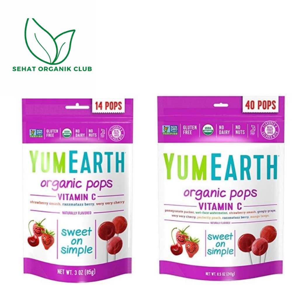 Jual Yumearth Organic Pops Vitamin C Assorted Flavors 14 Pops ; Organic ...