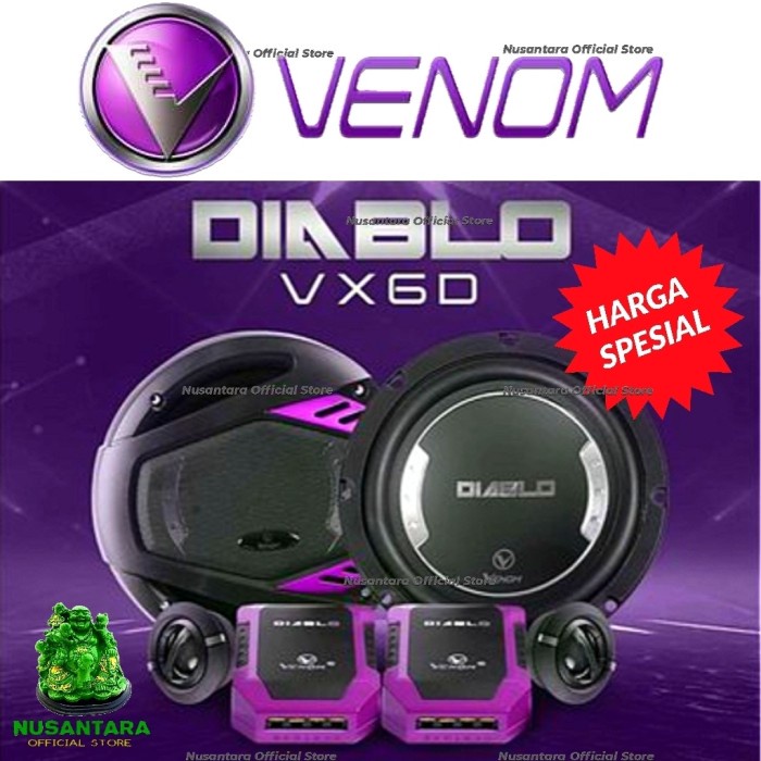 Jual VENOM DIABLO SPEAKER SPLIT VX6D SPEAKER 6.5 inch COMPONENT VX 6 D | Shopee Indonesia
