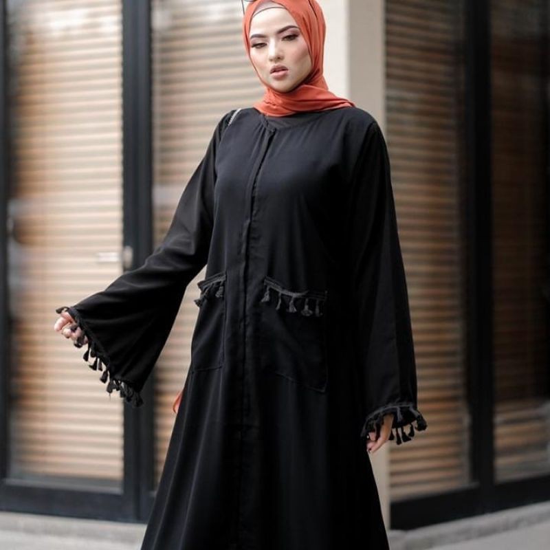 Jual Abaya Hitam Manis, Dubai Layla | Shopee Indonesia