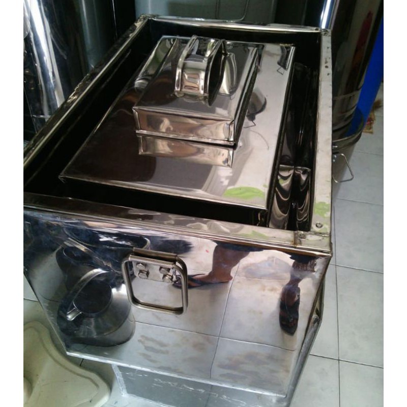 Jual Box Es Krim Box Penyimpanan Luar Dalam Stainless Indonesia|Shopee ...